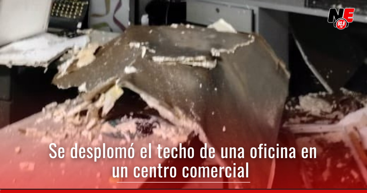 Temblor provocó la caída de techo de una oficina en un centro comercial ...