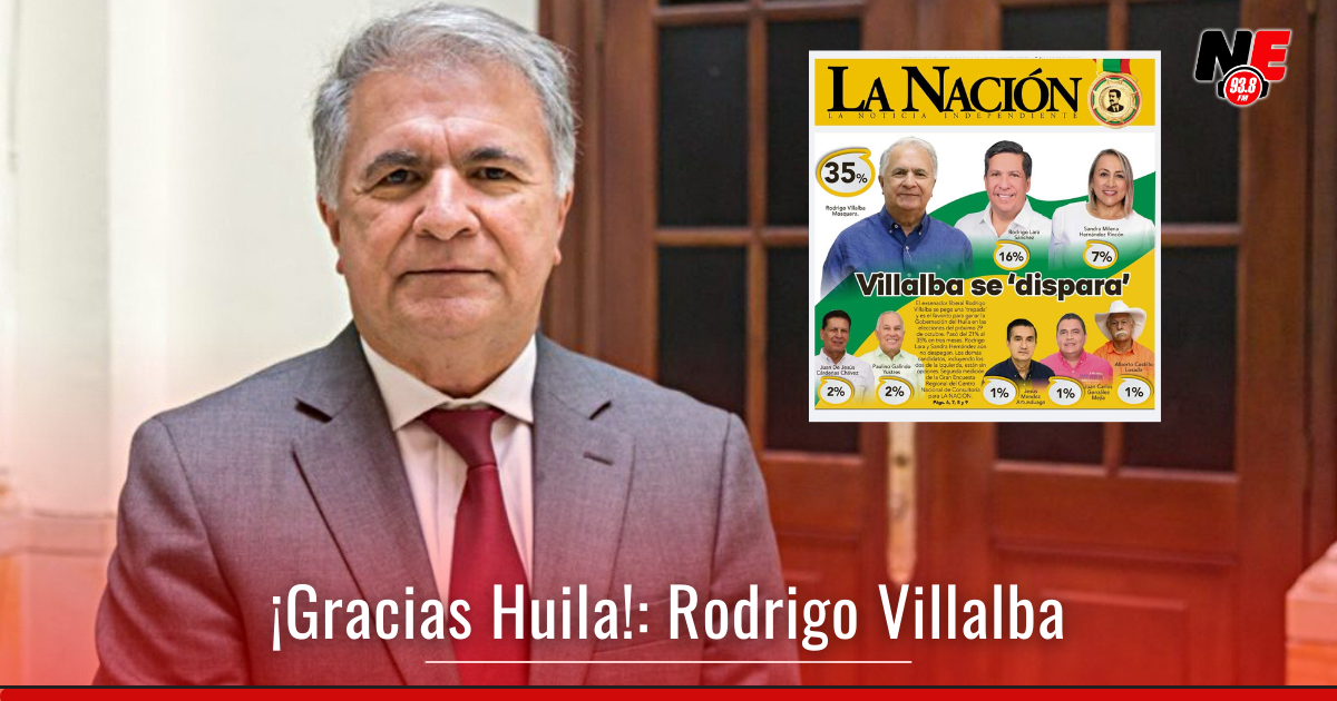 Rodrigo Villalba sigue en el primer lugar de Encuesta de Intención de Voto